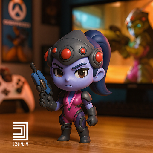 🔫 Overwatch 2 Widowmaker - Chibi Cute toyart・ 3D File for 3D printing・Cults
