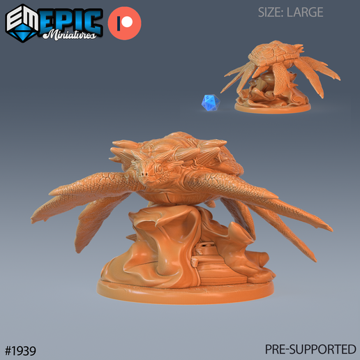 3D file Giant Sea Turtle Set ‧ DnD Miniature ‧ Tabletop Miniatures ...