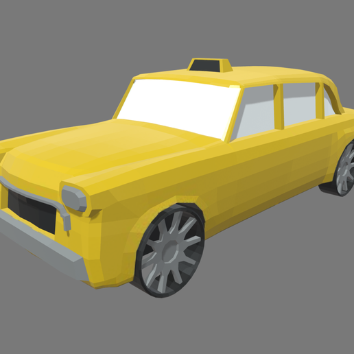 STL file Low Poly Taxi // Design 01 🚕 (OBJ)・3D printable model to ...