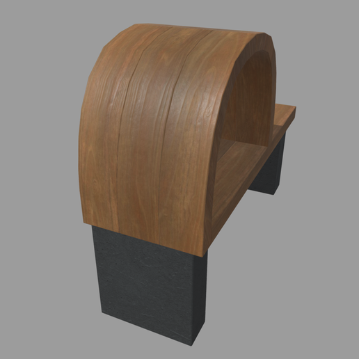🪵 Low Poly Wooden Bench // Design 09・ STL File for 3D printing・Cults