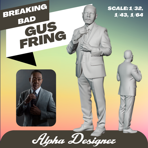 🦹 GUS FRING - BREAKING BAD #5 1/64 1/43 1/32・ STL File for 3D printing ...