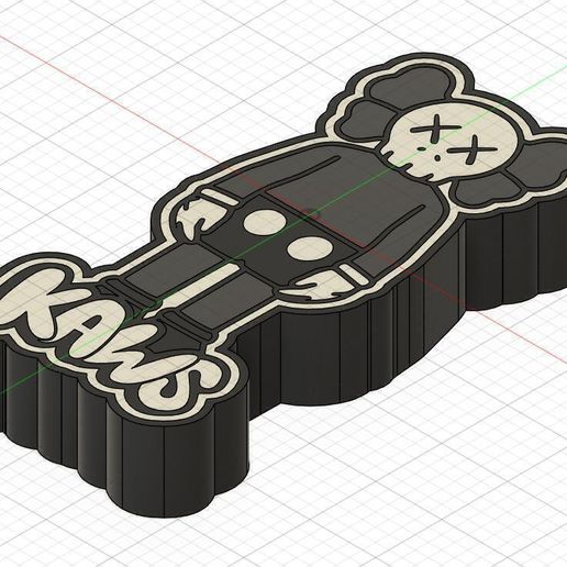STL file Kaws Lamp or Logo decoration Print in Place 🔦 ・3D printable ...