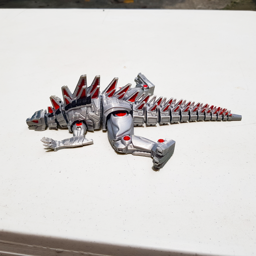 🗿 mechagodzilla_flexi_print_in_place・ STL File for 3D printing・Cults