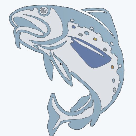 🐠 cod fish 2d wall art・ STL File for ・Cults