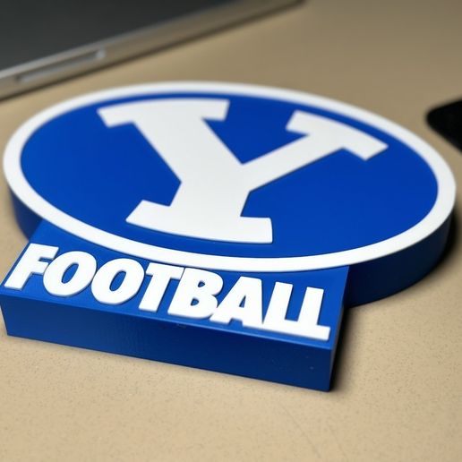 🏈 BYU Football Logo・Free 3D File for ・Cults