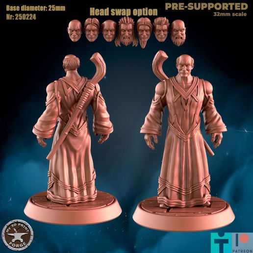 3D file Priest Human Two Models ⛪️ ・3D printing design to download・Cults