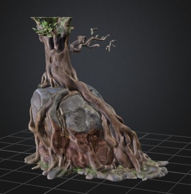3D file Tree and Rock 3D Model for Printing - Nature’s Power in Your ...