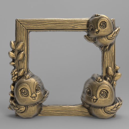 STL file Bird photo frame decor 🐦 (OBJ)・3D printer model to download・Cults