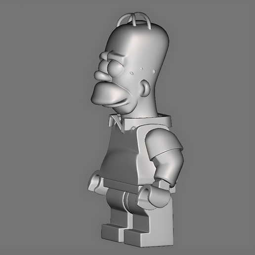 👾 Homer Simpson LEGO-Style 3D Print - Fast & Solid 15cm Figurine for ...