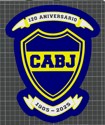🆕 Boca Juniors Escudo Nuevo 2025 - Cuadro de pared・Archivo 3MF para ...