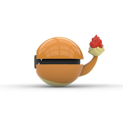 🐉 Pokeball 4 Charmander・ STL File for 3D printing・Cults