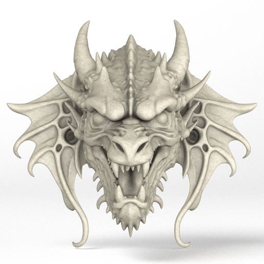 gargoyle head drawing
