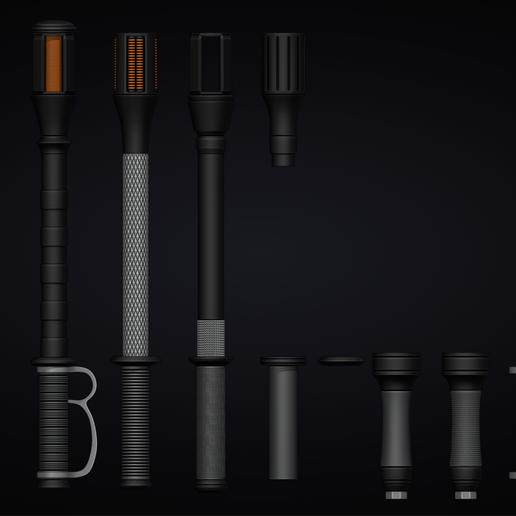 🎭 customizable Half-life combine stunstick・ 3D File for 3D printing・Cults