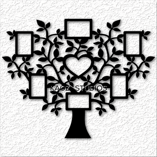 👪 Family tree of life frame wall art tree of life wall decor 2d art ...