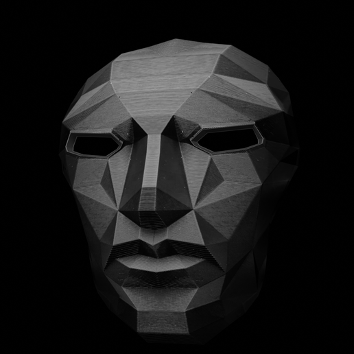 STL file Front Man Mask - 3D Printable Model, Fully Textured with UV ...