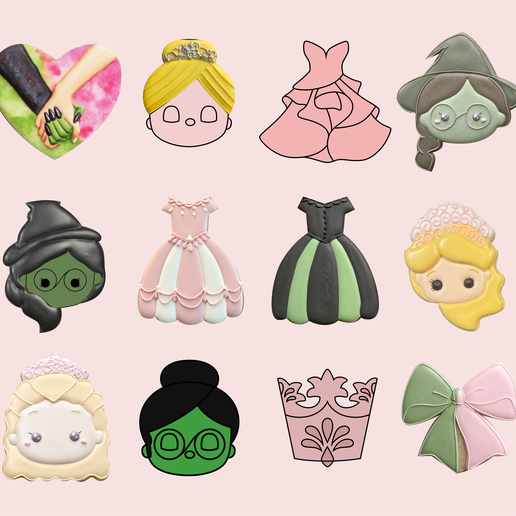 💜 Wicked 11-piece cutter and stamp set・Archivo STL para Impresión 3D・Cults