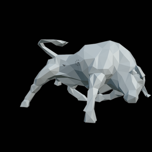 STL file Bull 0108s - LowPoly 🐂 (OBJ)・3D print design to download・Cults