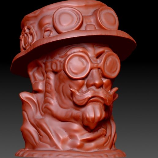👤 Steampunk Professor・Free STL File for 3D printing・Cults
