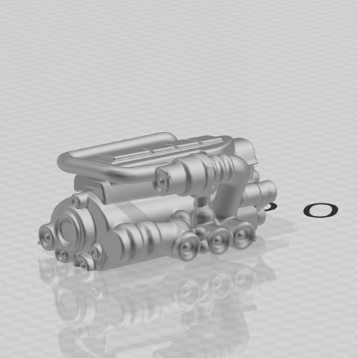 🛠️ High Performance Engine - Scale 1/64・ STL File for 3D printing・Cults
