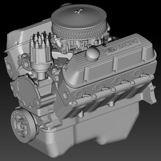 🚙 Ford Racing 351 Engine for 3D Printing 24th and 18th scale・ STL File ...