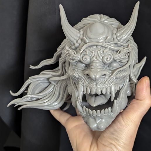 🗡️ Jun'Oni Seiran - Oni head・ 3D File for 3D printing・Cults