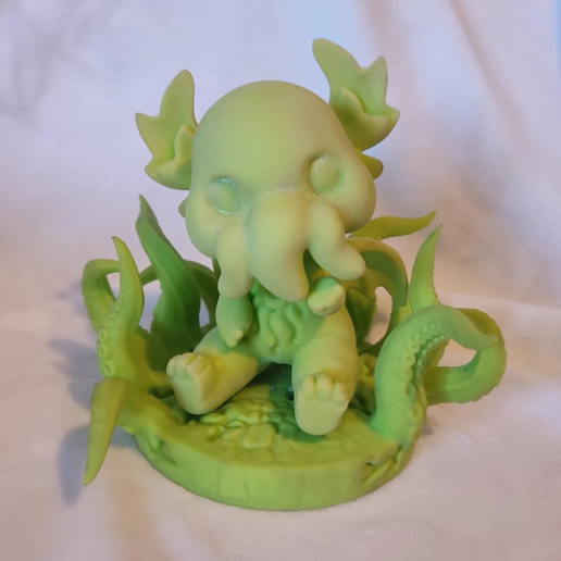 OBJ file Cthulhu Cartoon Sitting Figure 🎨 ・3D printer model to download ...