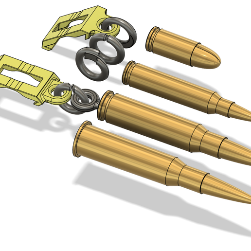 🔫 Weapon Charms (Bullet Set)・ STL File for 3D printing・Cults
