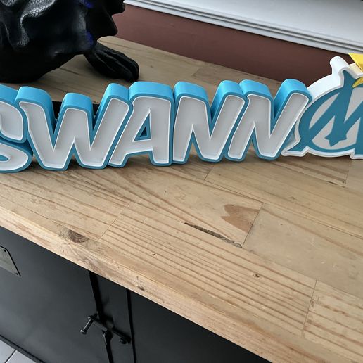⭐ First name LED TO ASSEMBLE Swann OM with star・3D Print with the ...