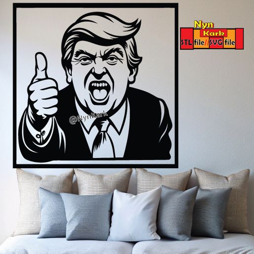 STL file donald Trump thumb up svg, stl file ⬆️ (SVG)・3D print design ...