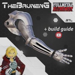 3D printed Edward Elric automail arm Fullmetal alchemist cosplay - [3D ...