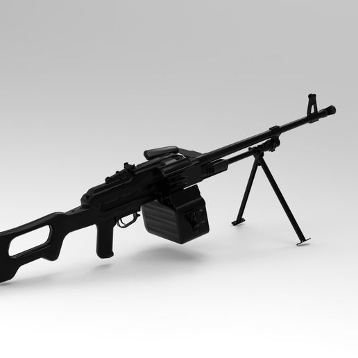 Archivo OBJ PK machine gun 🔫 ・Modelo para descargar y imprimir en 3D・Cults