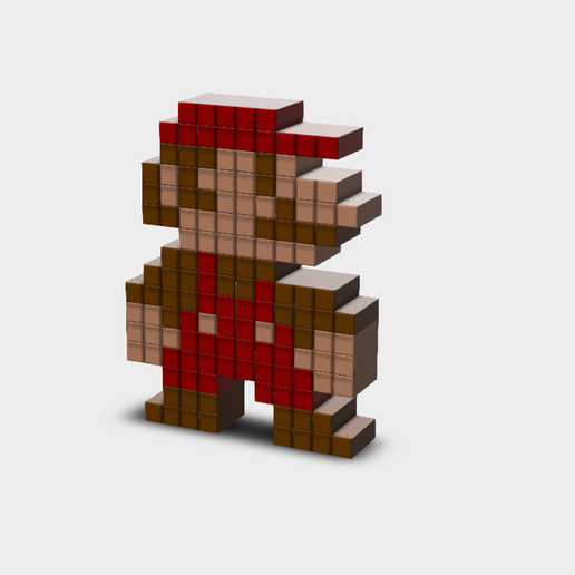 🗝️ Super Mario NES - Pixel・Free STL File for 3D printing・Cults