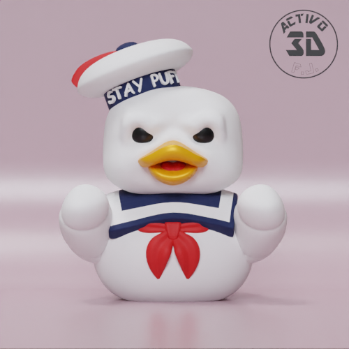 🦆 rubber duck Stay Puft malvadisco Ghostbusters TUBBZ・ STL File for 3D ...