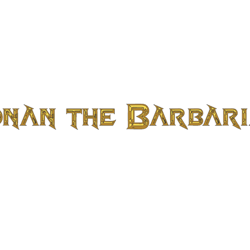 🔢 Letters and Numbers CONAN THE BARBARIAN | Logo・ STL File for ・Cults