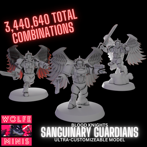 🩸 Sanguinary Guardians・ 3D File for 3D printing・Cults
