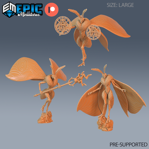 👸 Moth Queen Set ‧ DnD Miniature ‧ Tabletop Miniatures ‧ Gaming Monster ...