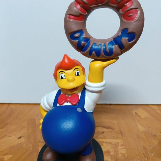 3D file simpson donut guy lard lad 🎃 ・3D printing template to download ...