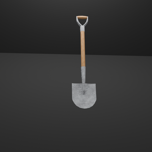🚧 Realistic Round Point Shovel Model・Fichier STL pour Impression 3D・Cults