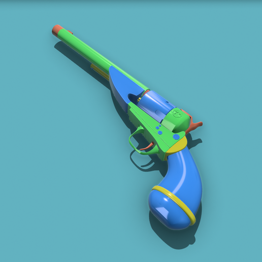 🤠 Toy 6-Shooter Revolver・Free STL File for 3D printing・Cults