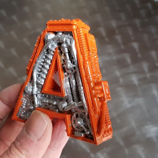 3D print Letter A Steampunk, Letter A・made with CR 10・Cults
