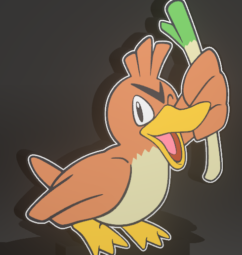 🐉 Lightbox pokemon Farfetch "d #083・Free 3MF File for 3D printing・Cults
