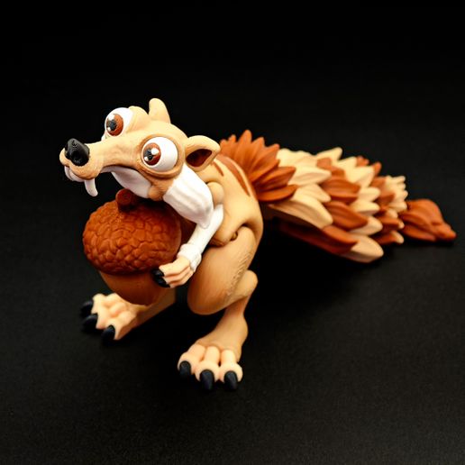 🧊 SCRAT - ICE AGE - ARTICULATED , PRINT-IN-PLACE, FLEXI・ 3D File for 3D ...