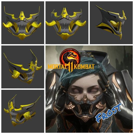 🪖 Frost mask from Mortal Kombat 11 - Polar Lights・ STL File for ・Cults