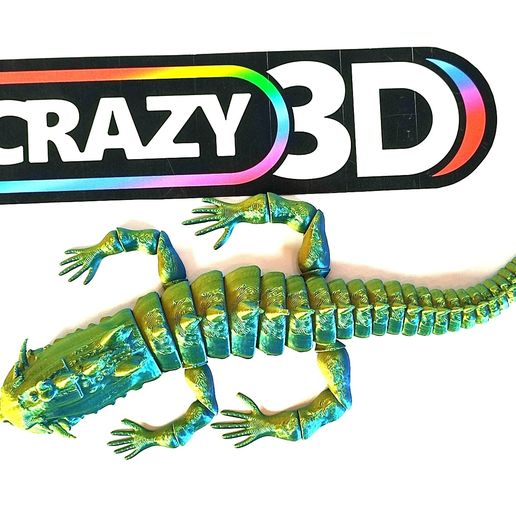 🦎 Ultra articulated Godzilla Lizard・ STL File for 3D printing・Cults