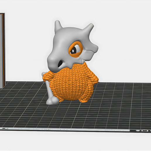 STL file pokemon knitted Cubone-READY TO PRINT 🐉 (3MF)・Template to ...