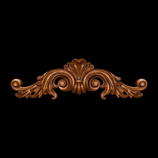 📜 Baroque Acanthus Scroll Crest - Ornament for 3D Printing & CNC・ STL ...