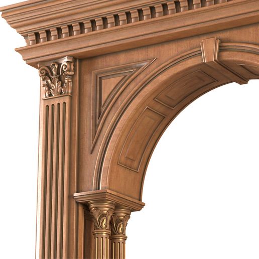 🪵 Arched doorway wood Arch in classic style 3D model・ STL File for 3D ...