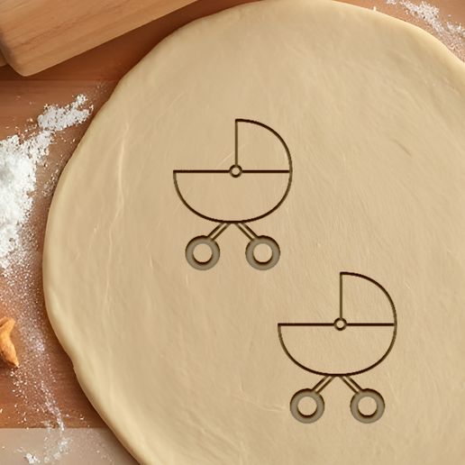 🍪 Stroller Cookie Cutter, Biscuit Cutter・ STL File for 3D printing・Cults