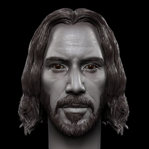 STL file Keanu Reeves - Neo - John Wick Head 🎨 ・3D printing idea to ...