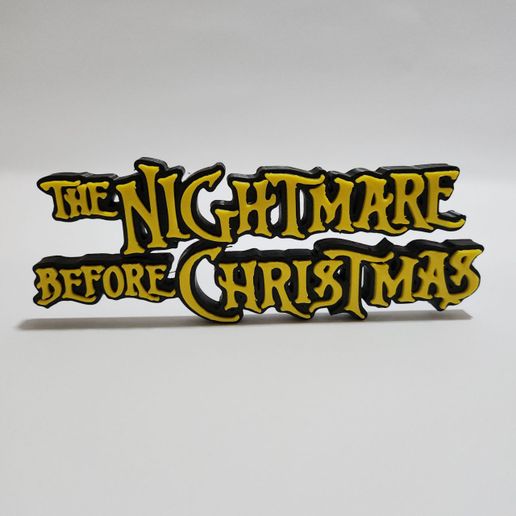 STL file Nightmare Before Christmas logo sign 🎄 ・3D printing design to ...